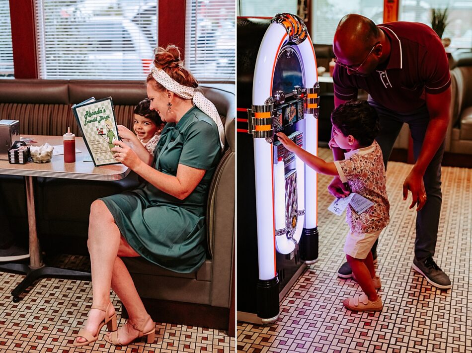 Retro Family Session at Rhonda's Emerald Diner | Hubbard OH